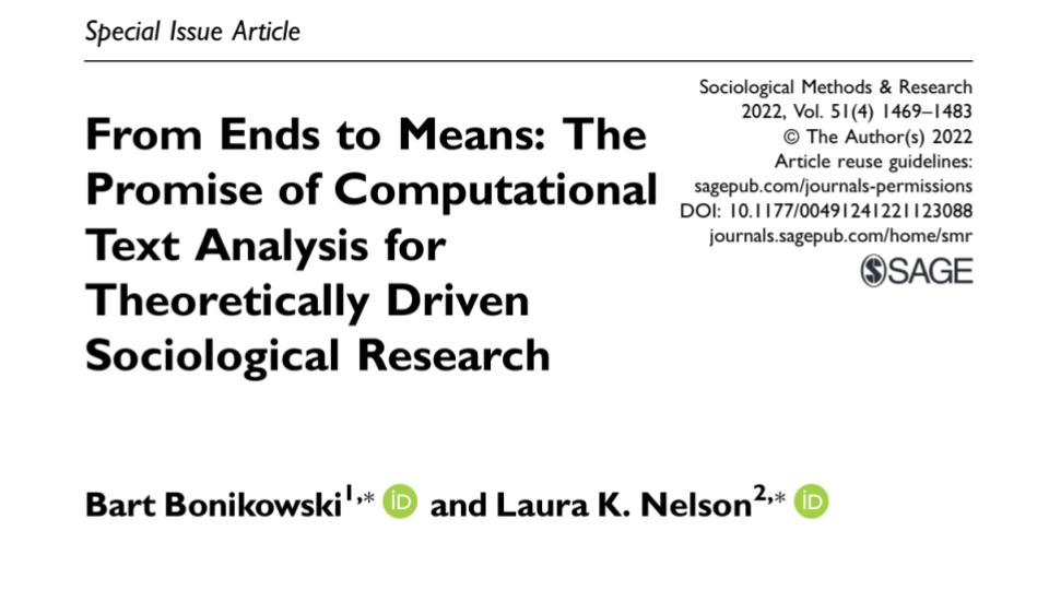 From Ends to Means: The Promise of Computational Text Analysis for Theoretically Driven ...