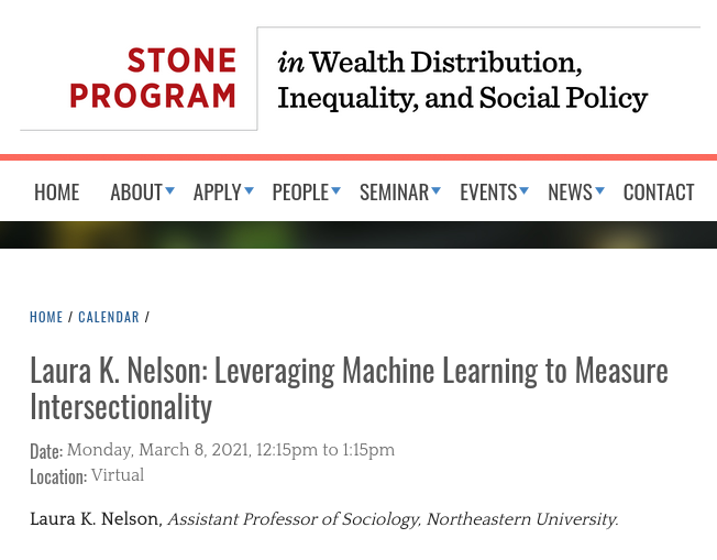 Leveraging Machine Learning to Measure Intersectionality | Laura K. Nelson